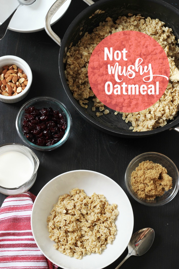 How do you make oatmeal not goopy?