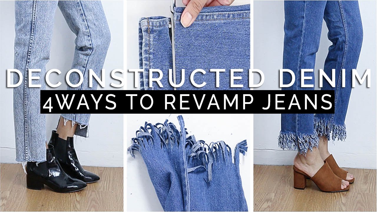 How do you make old jeans look cool?