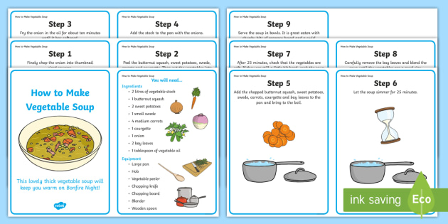 How do you make vegetable soup step by step with pictures?