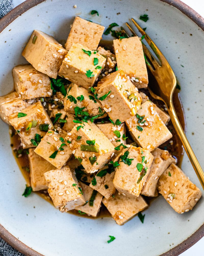 How do you marinate tofu raw?