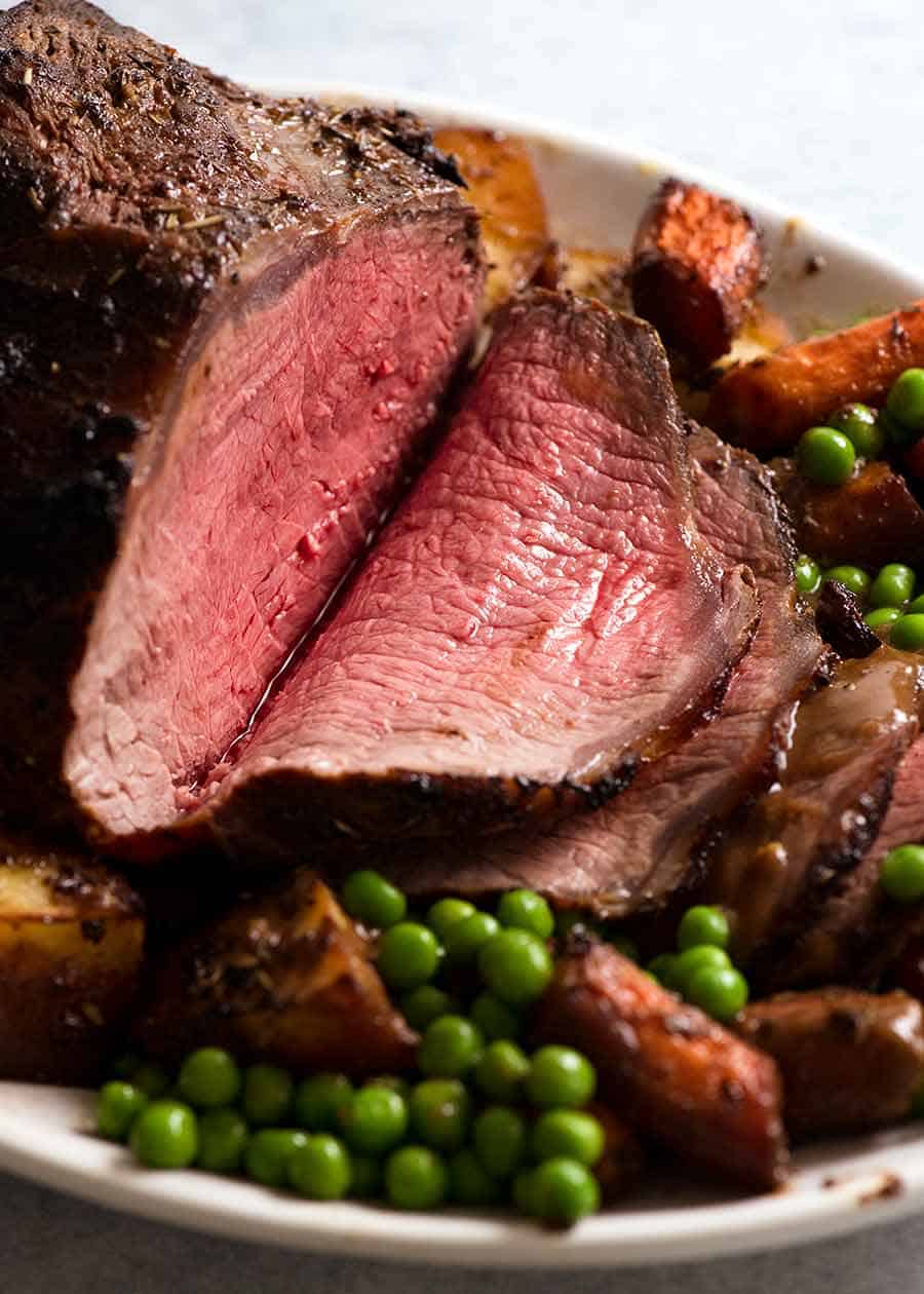 How do you moisten a dry roast beef?