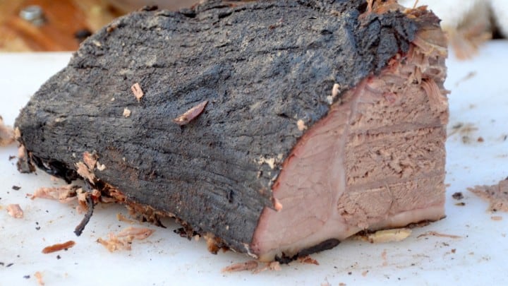 How do you moisten dry beef brisket?