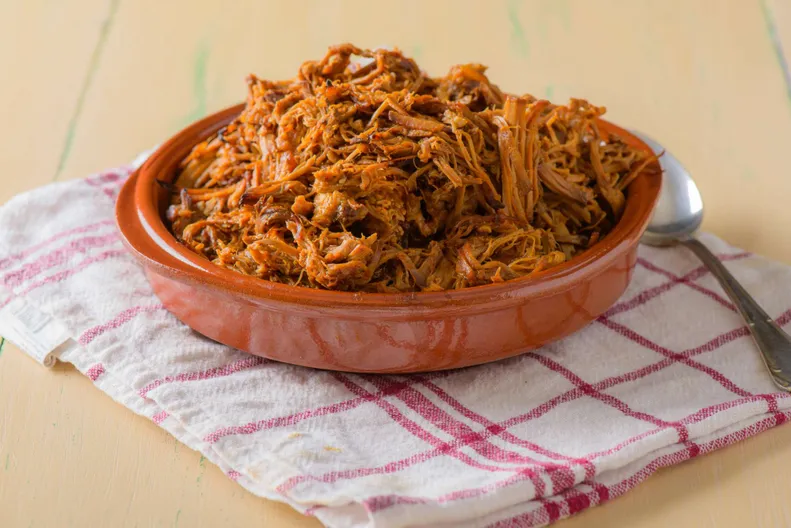 How do you moisten dry pulled pork?