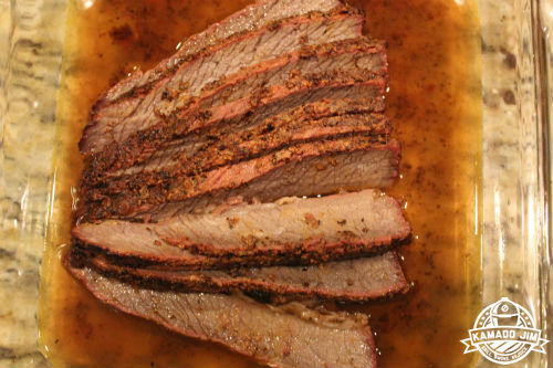 How do you reheat a frozen cooked brisket?