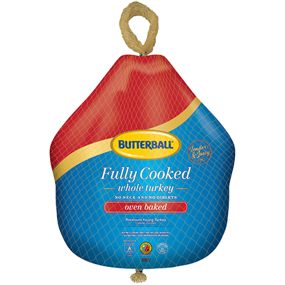 How do you reheat a fully cooked Butterball turkey?