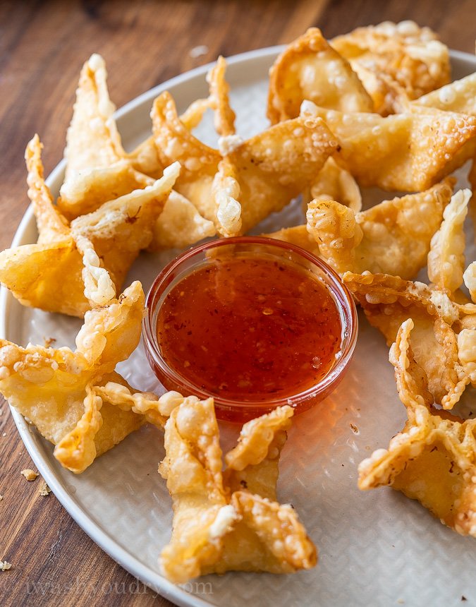 How do you reheat cream cheese wontons?