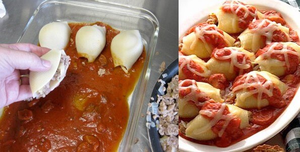 How do you reheat frozen stuffed pasta shells?