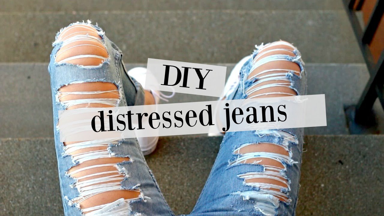 How do you ripped jeans with just scissors?