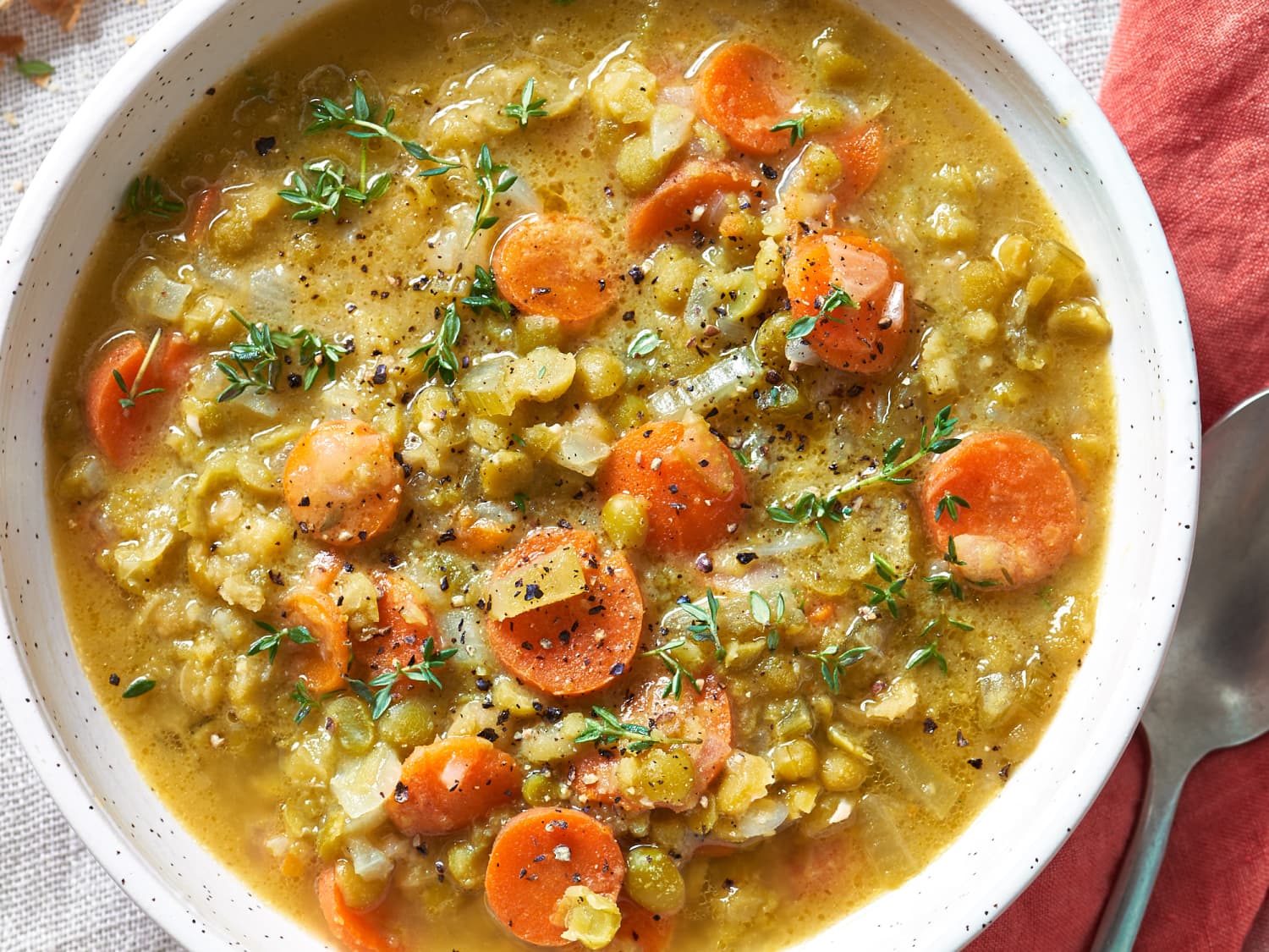 How do you soften peas for pea soup?