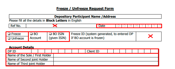 How do you unfreeze a stock?