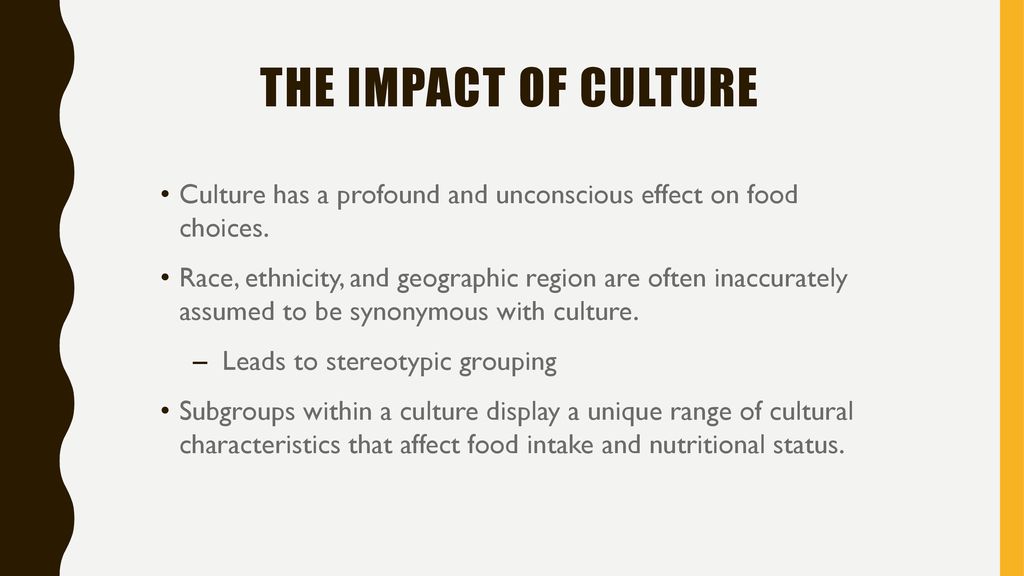 How does culture impact on food choices?