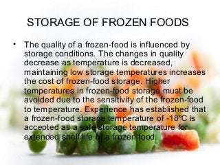 How does freezing affect quality of food?