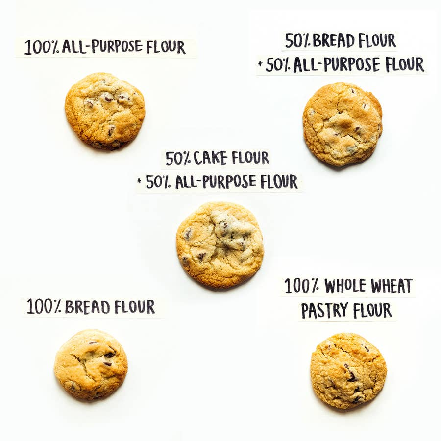 How does whole wheat flour affect cookies?
