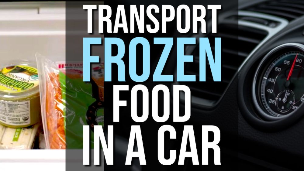 How long can I leave frozen food in the car?