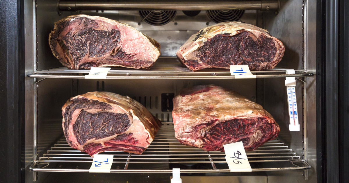 How long can you dry age steak in the fridge?