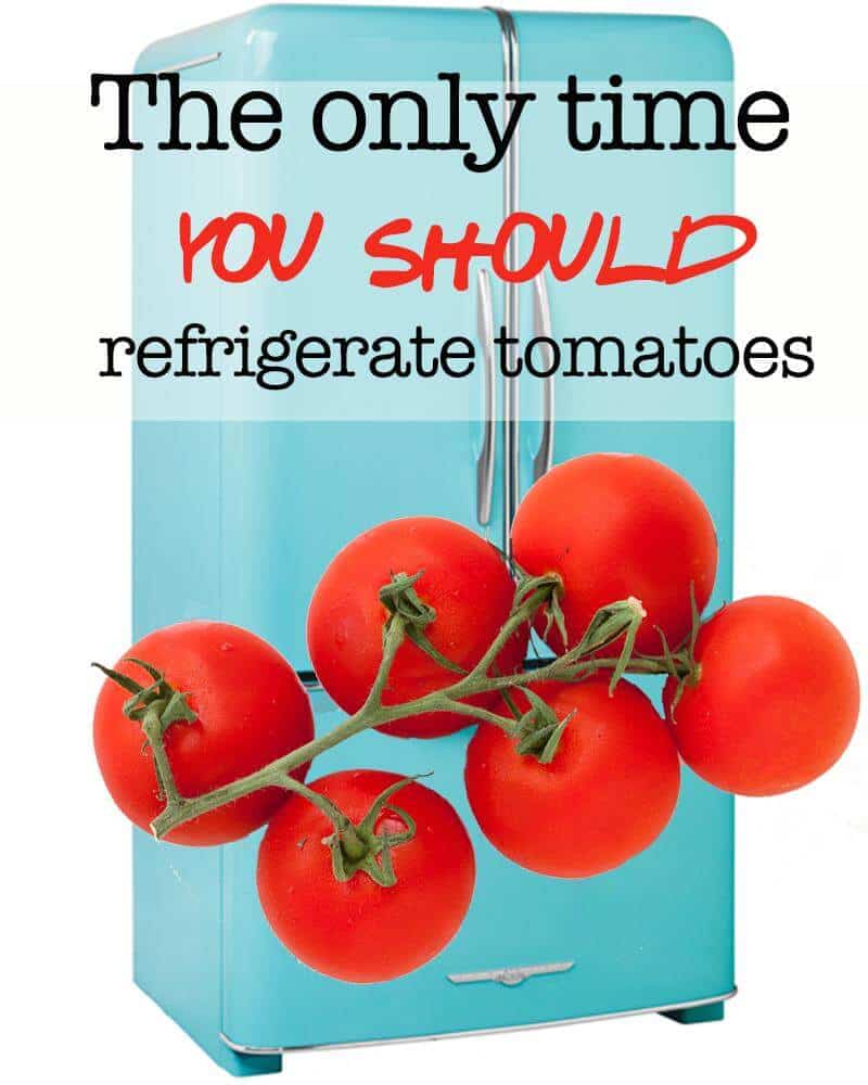 How long can you keep tomatoes in the refrigerator before canning?