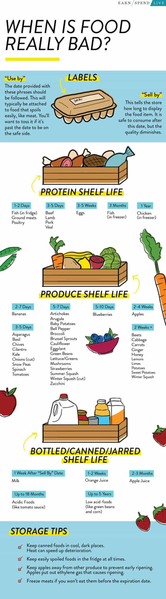 How long does food take to go bad?