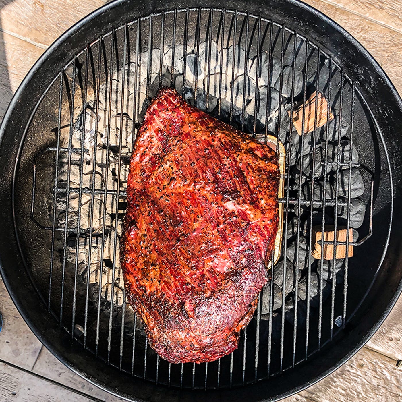 How long does it take to smoke a brisket on a Weber grill?