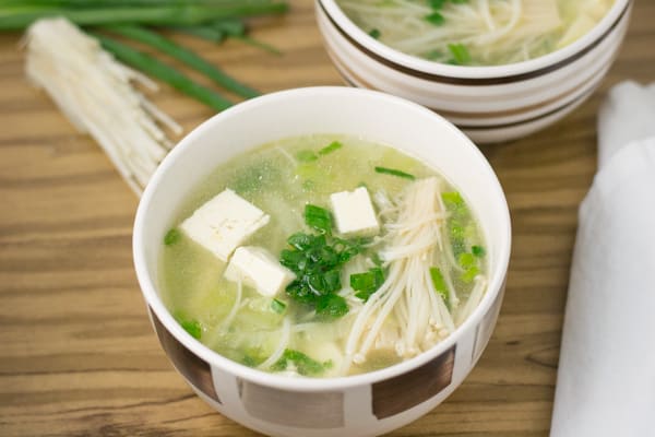 How long does it take tofu to cook in soup?