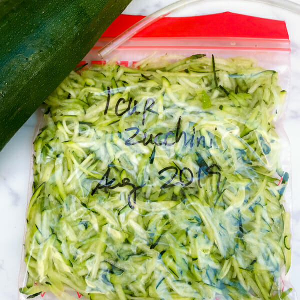 How long does shredded zucchini last in the freezer?