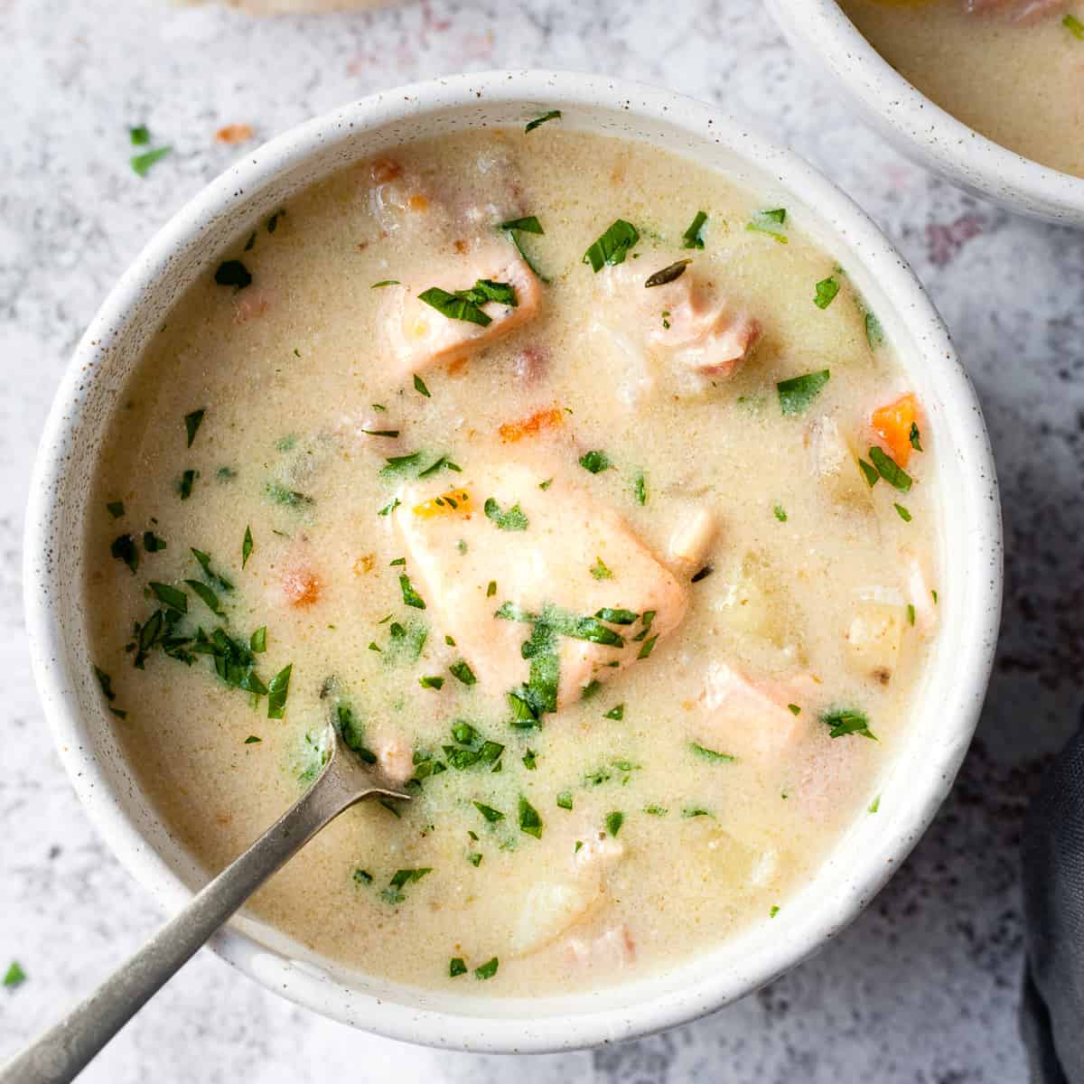 How many answers to thick creamy soup made from shellfish (6) are there?