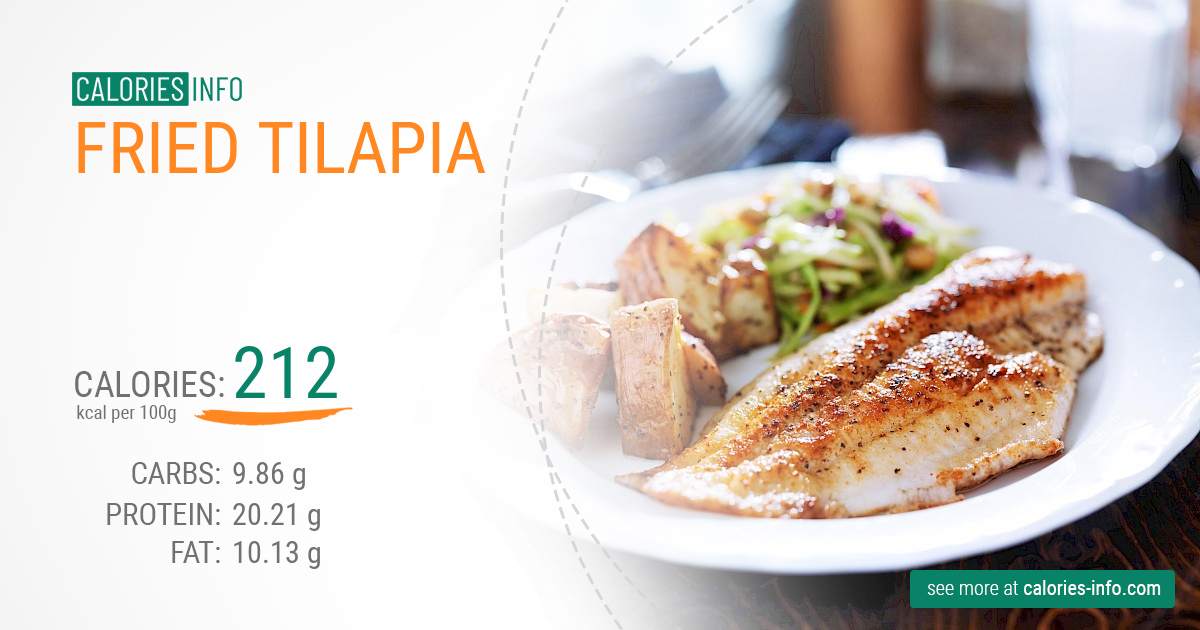 How many calories are in 2 fried tilapia?