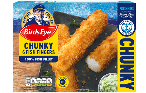How many calories are in 6 Birds Eye fish fingers?