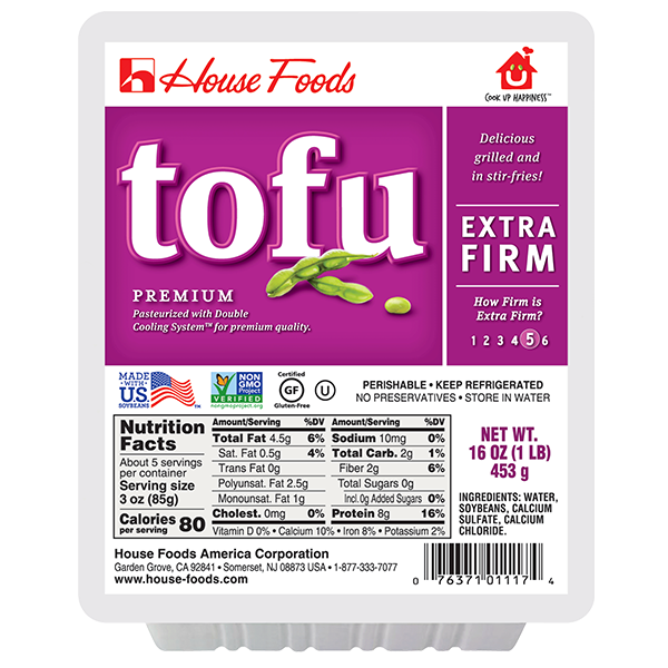 How many calories are in a 16 oz firm tofu?