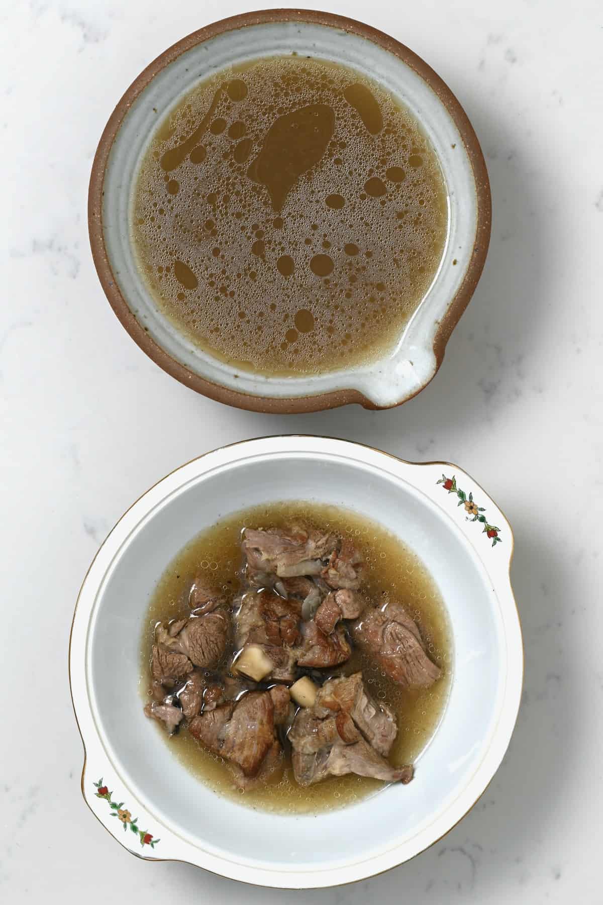 How many calories are in a cup of homemade Beef Broth?