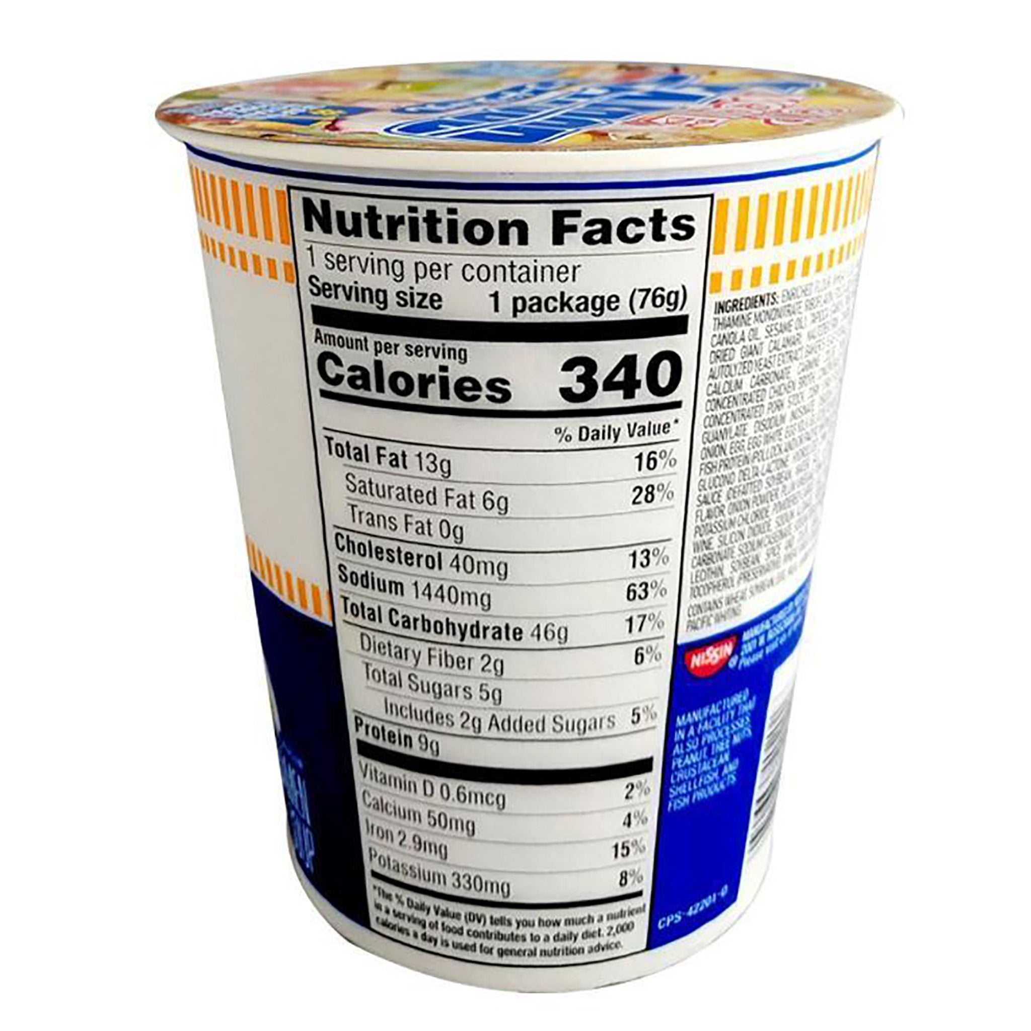 How many calories are in seafood noodles?