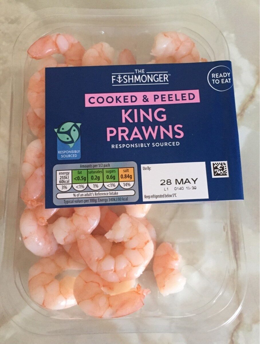 How many calories in 100 grams of king prawns?