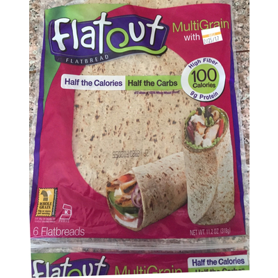 How many carbs are in flaxseed flour flatbread?