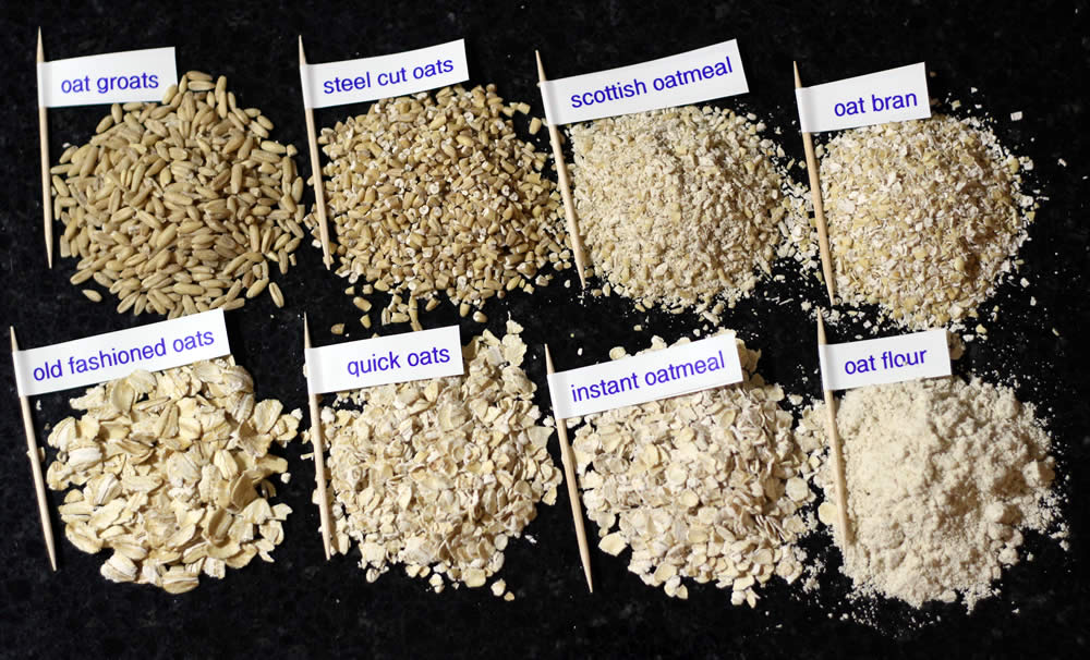 How many different types of oatmeal are there?