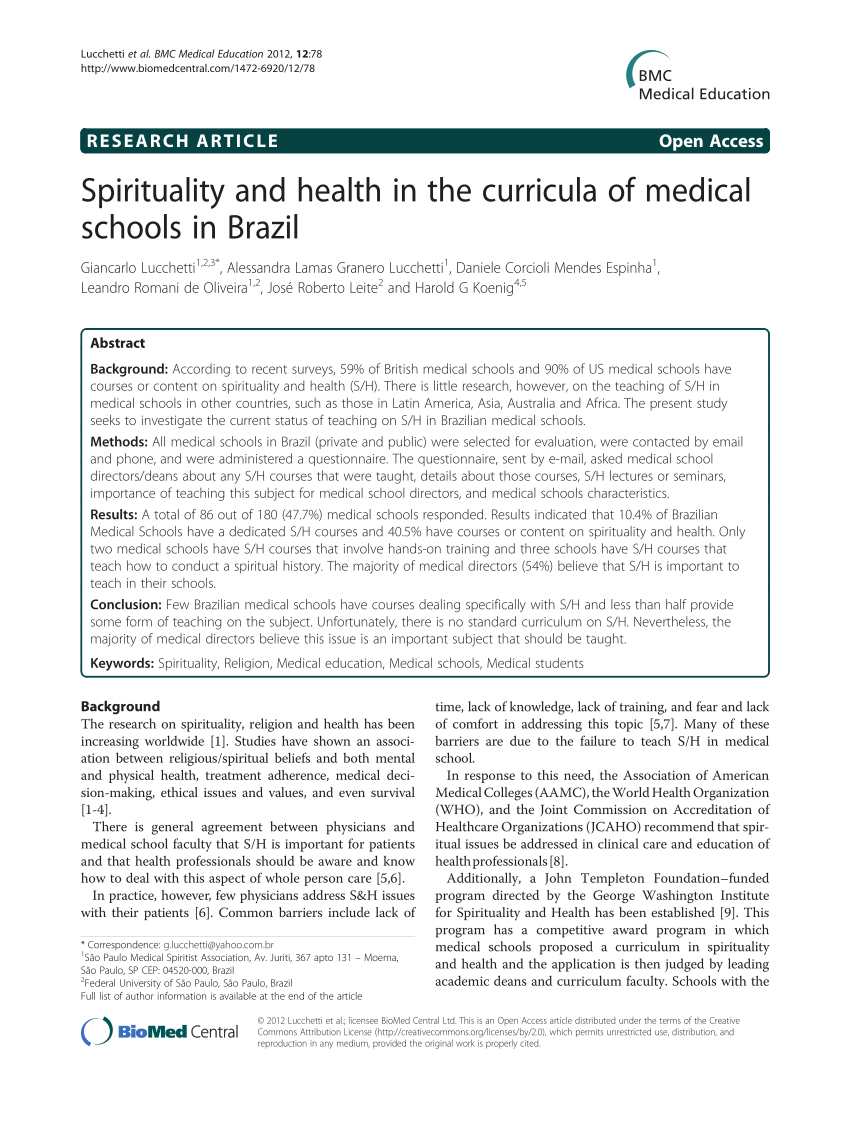 How many medical schools offer courses on spirituality and health?