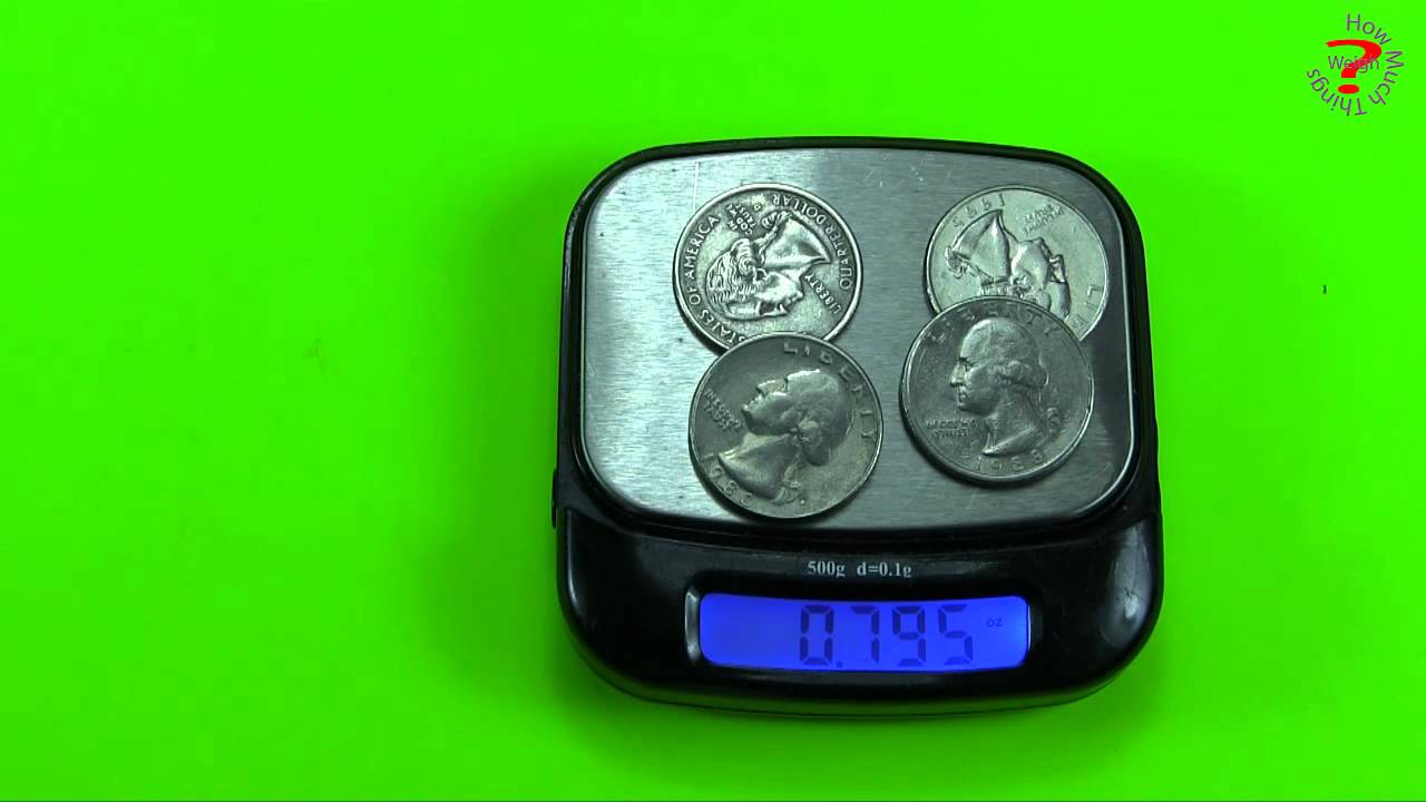 How many quarters weigh an ounce?