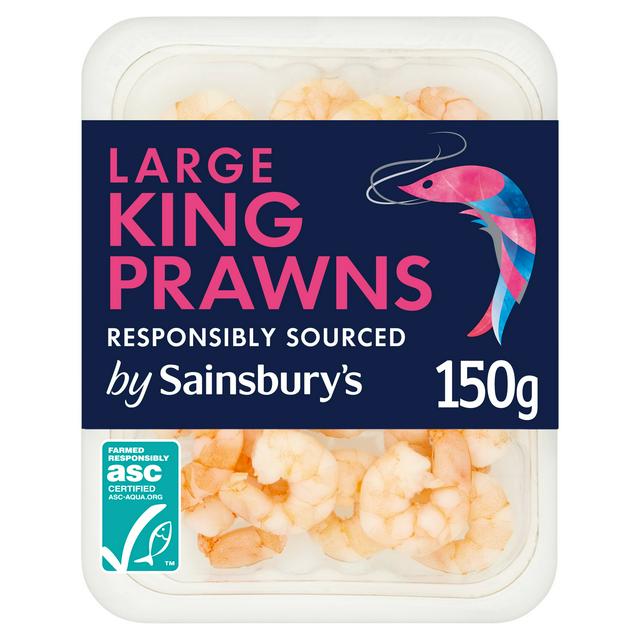 How much protein is in 150g of king prawns?