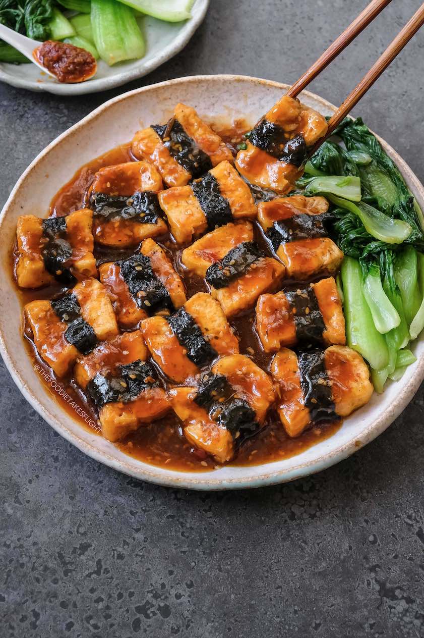 How to cut tofu and Nori?