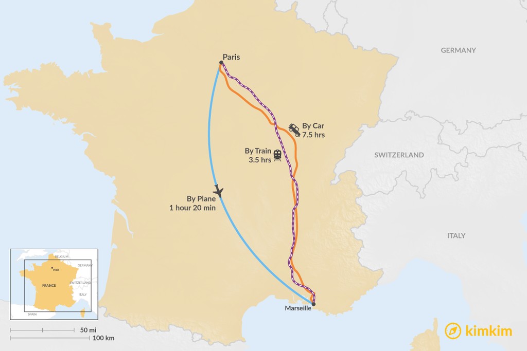 How to get from Paris to Marseille by train?