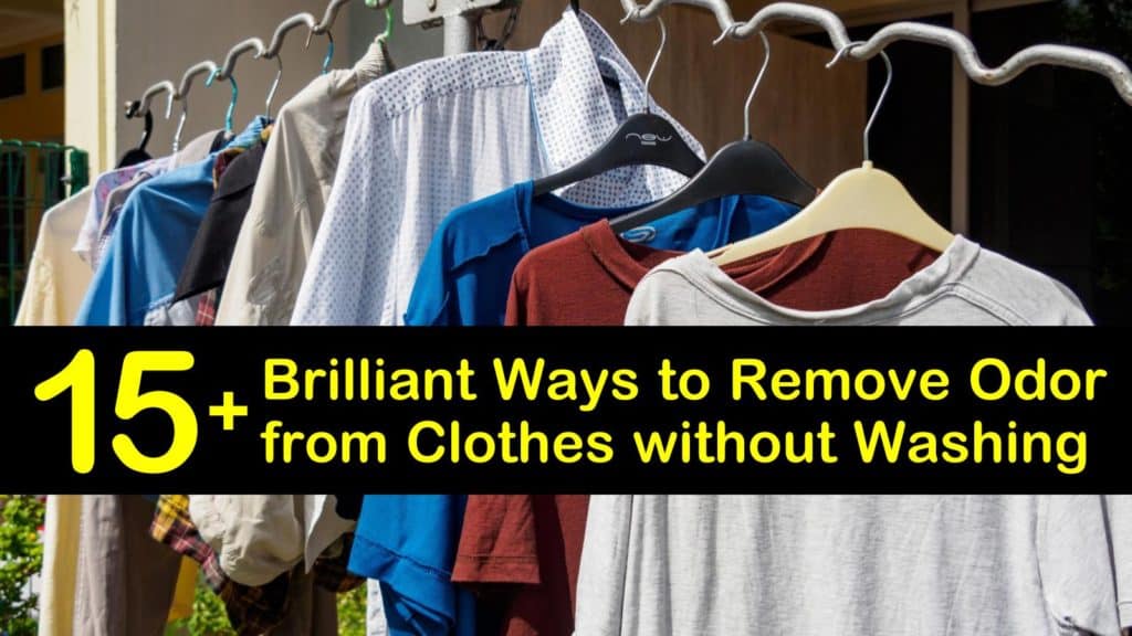 How to get smells out of clothes without washing?