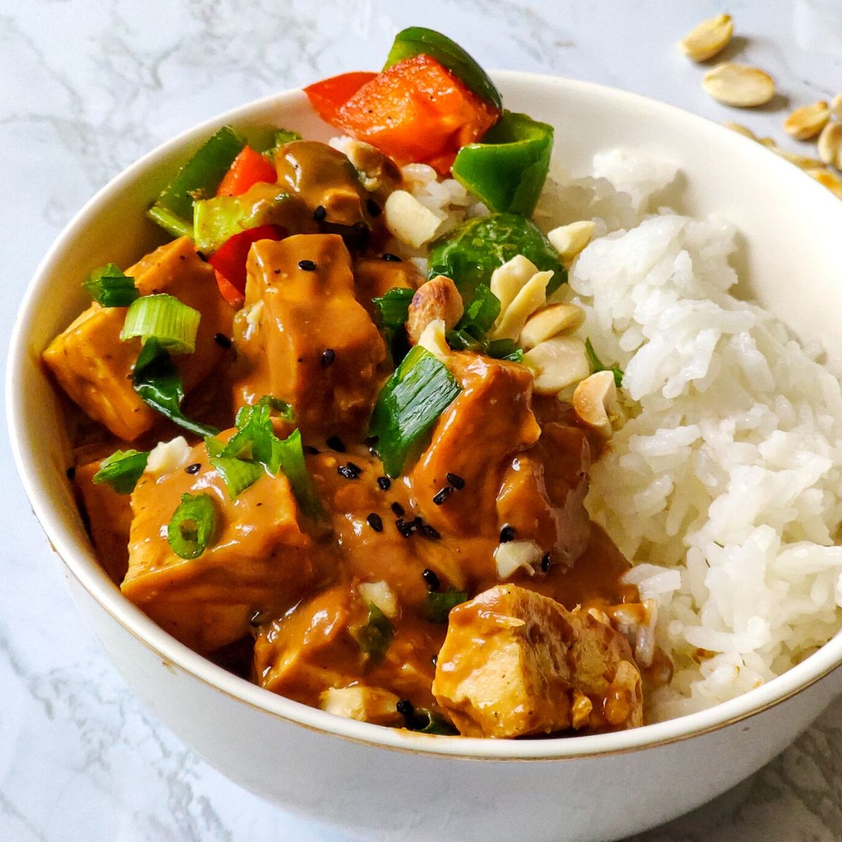 How to make tofu with peanut sauce?