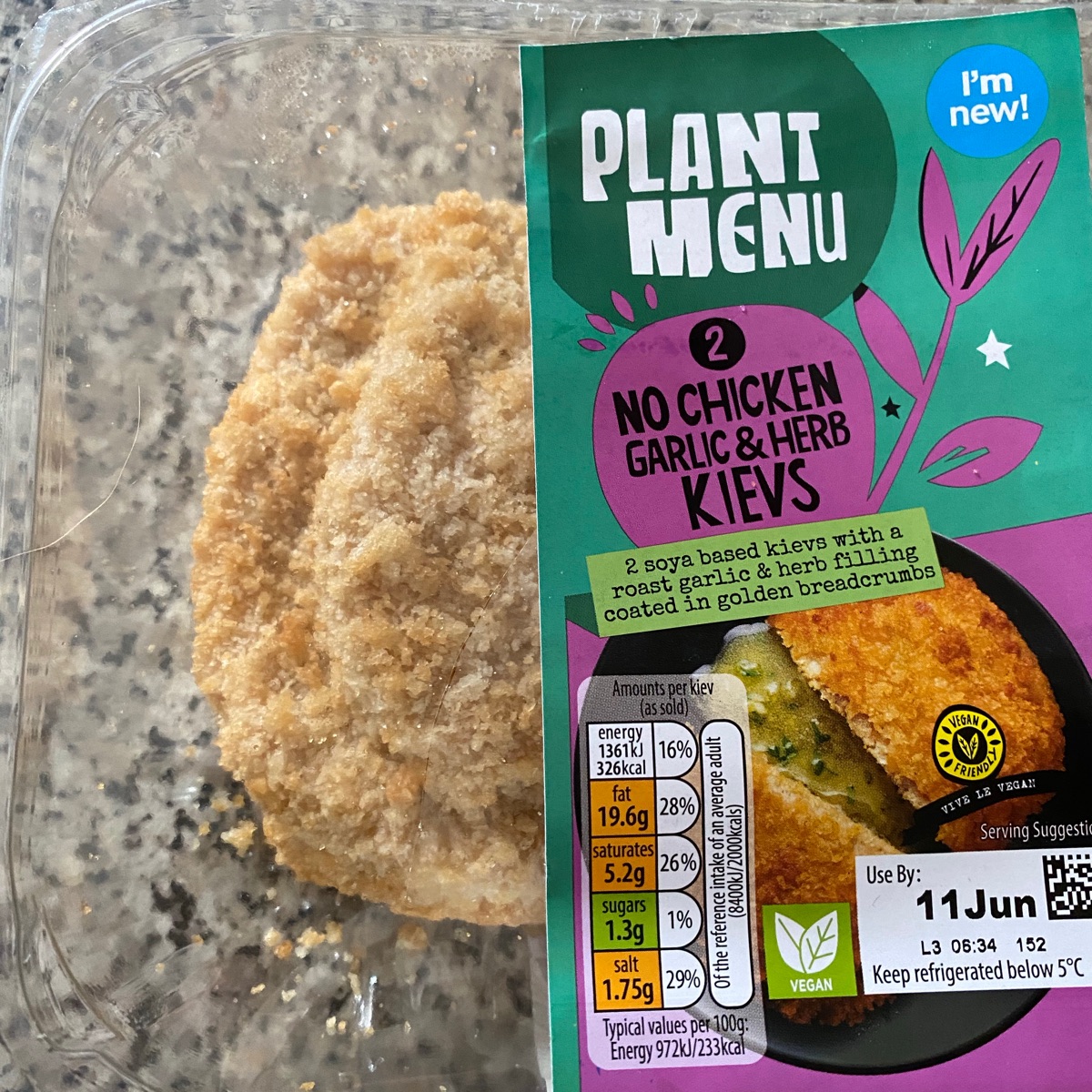 Is Aldi’s No Chicken Kiev Burger vegan?