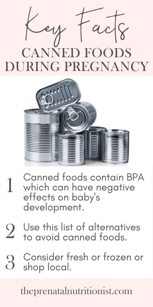Is BPA in canned food safe during pregnancy?