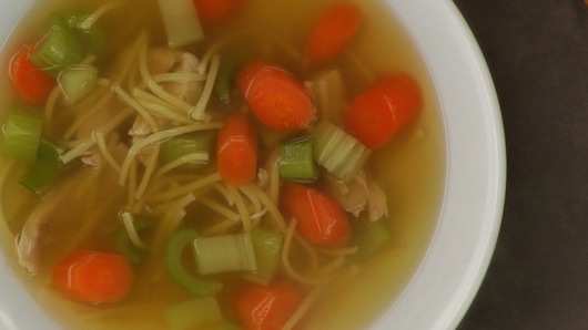 Is chicken noodle soup An example of a clear soup?