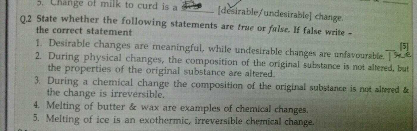 Is curdling of milk a desirable change?