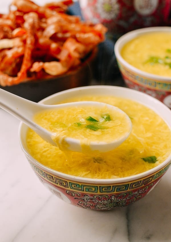 Is egg drop soup raw egg?