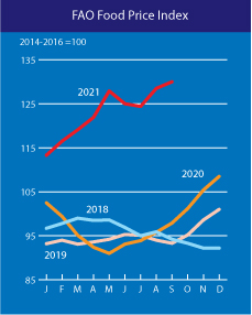 Is food prices going up in 2021?