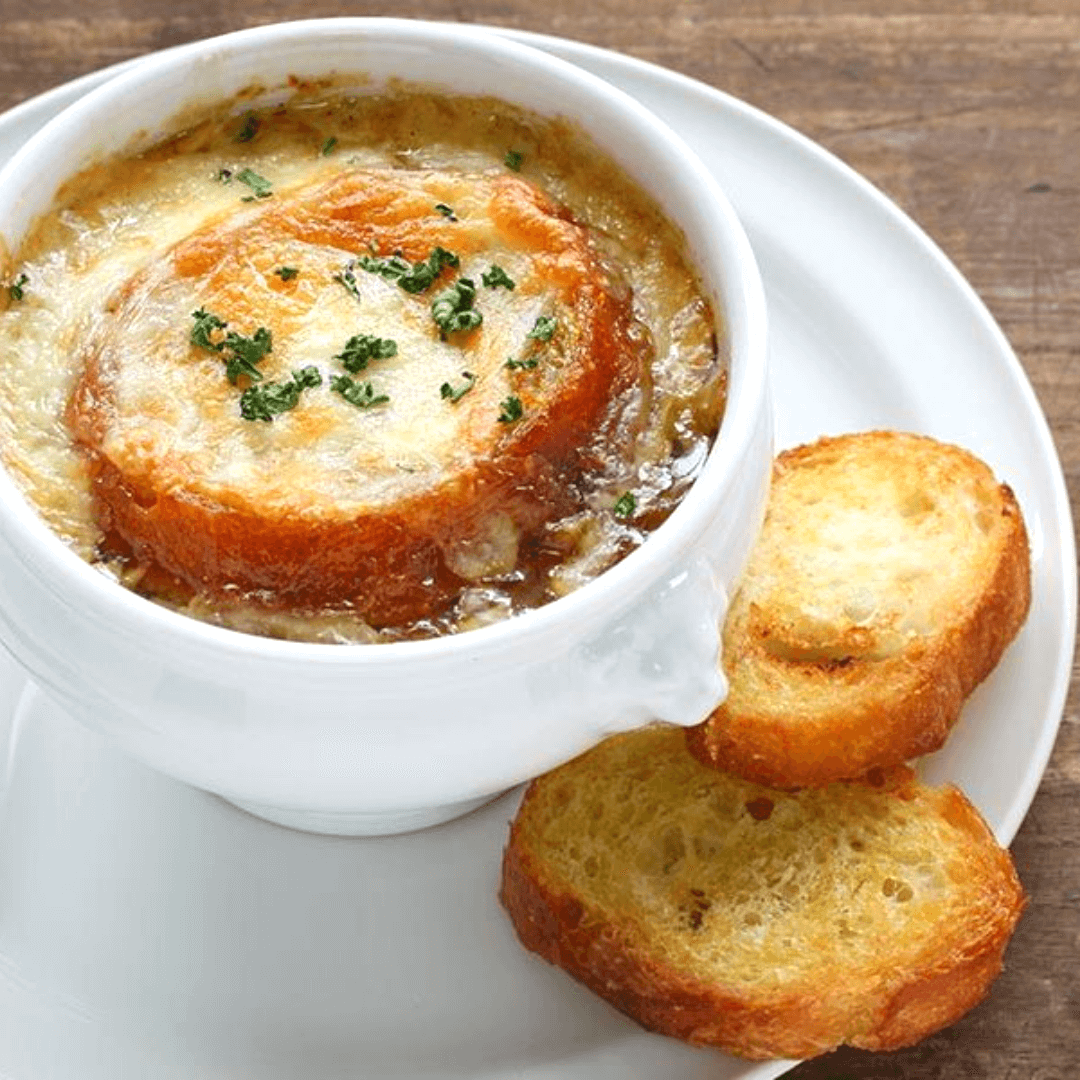 Is french onion soup good for being sick?