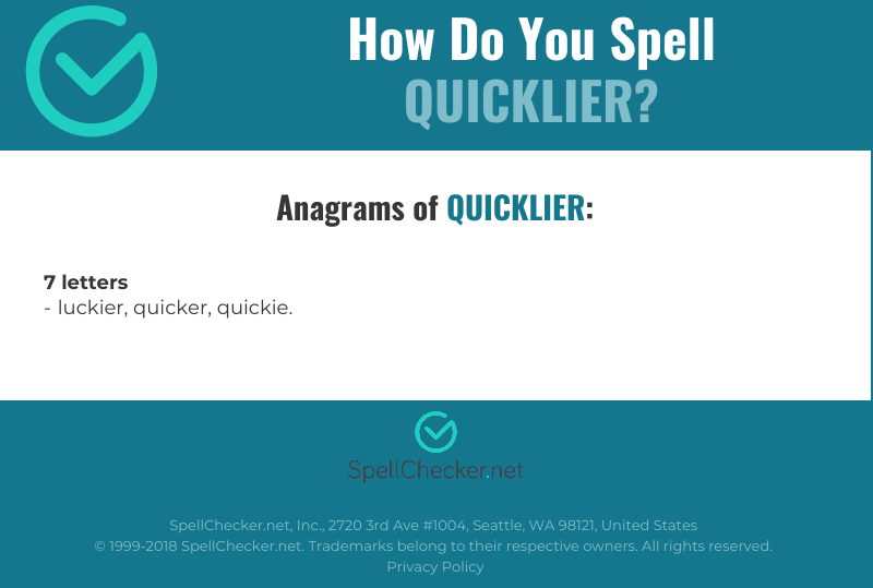Is Quicklyer a word?