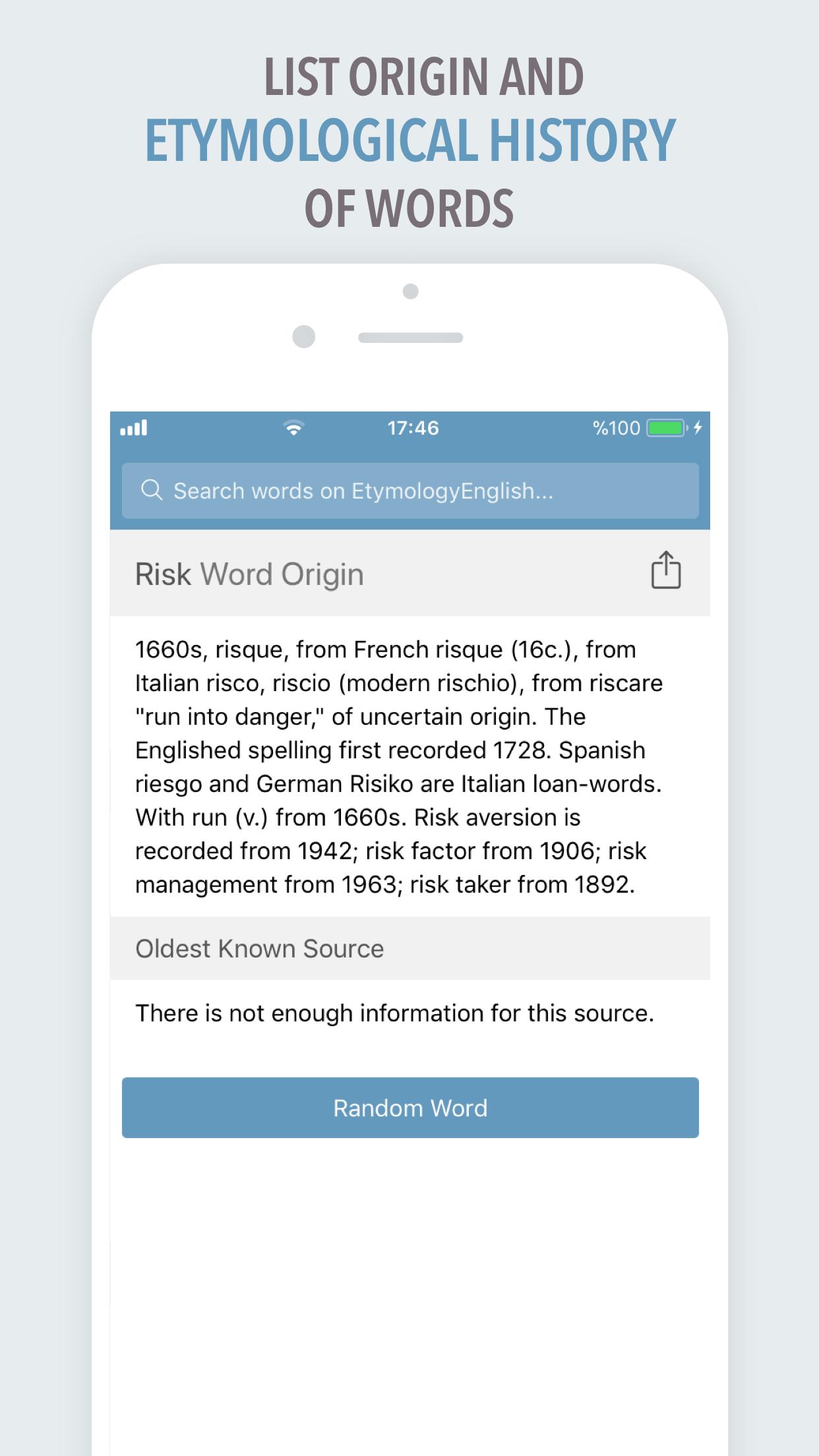 Is there an etymology app?