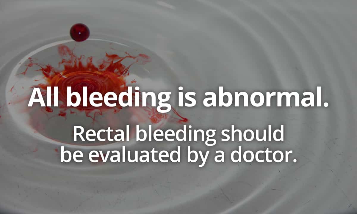 Should I go to the ER for bright red blood in stool?